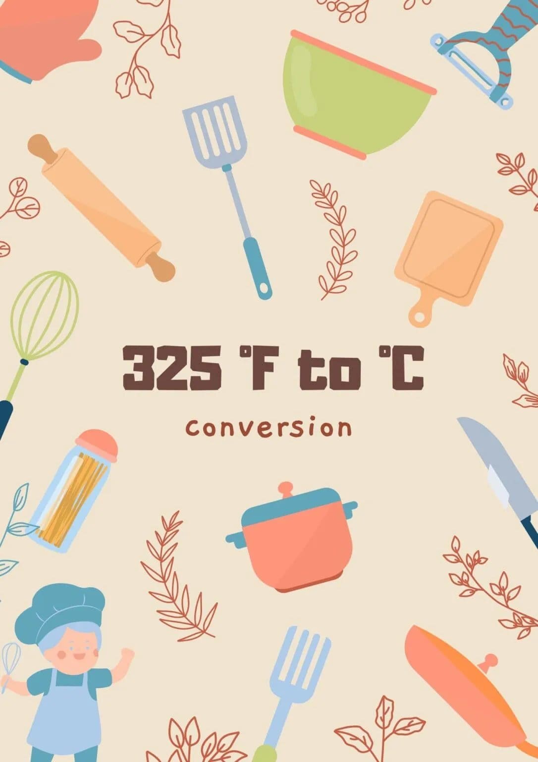 325 °F to °C (325 Fahrenheit to Celsius)